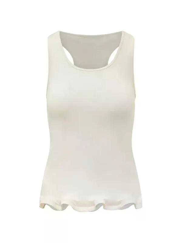 Stella McCartney Frilled Hem Rib Tank - Neutrals