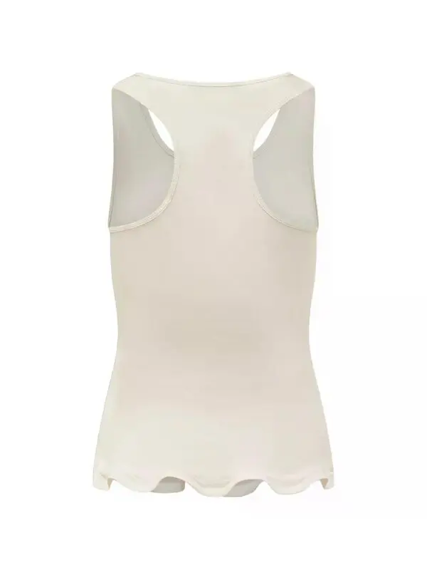 Stella McCartney Frilled Hem Rib Tank - Neutrals