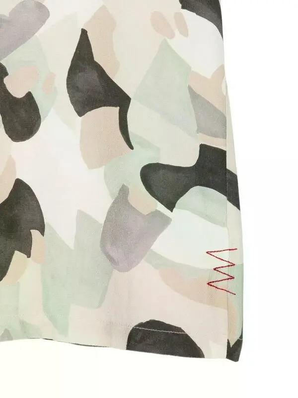 AMARANTO Short-sleeve Patterned Shirt