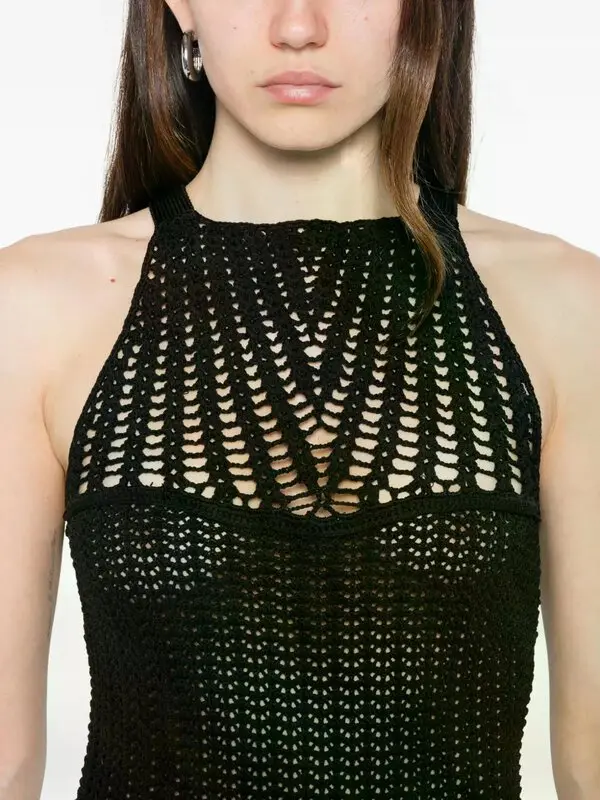 IRO PARIS Lalita Open Knit Top - Black