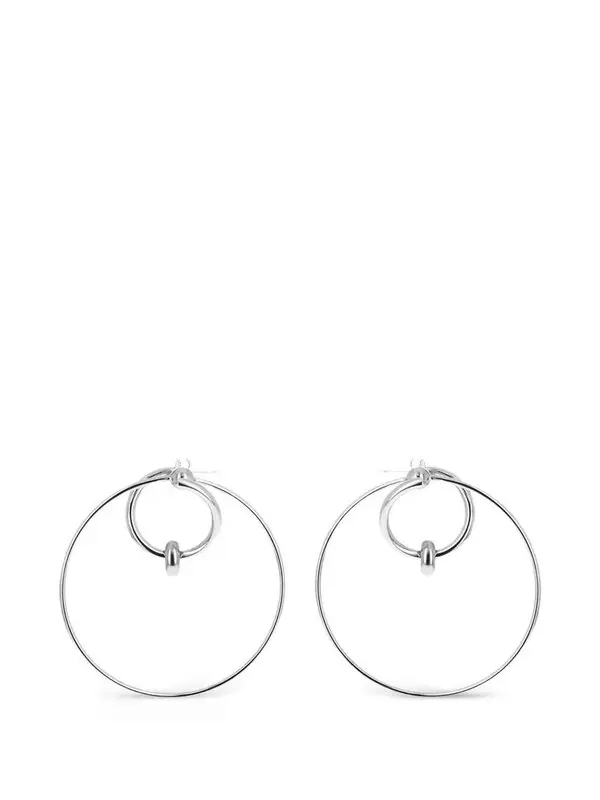 JUSTINE CLENQUET Eva Hoop Earrings - Silver