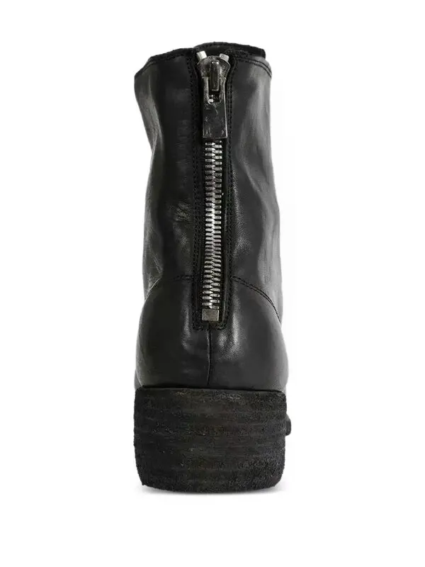 Guidi Lace-up Leather Ankle Boots