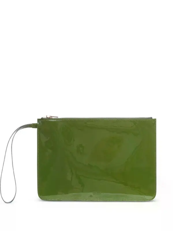 TOM FORD Zip-fastening Leather Clutch - Green