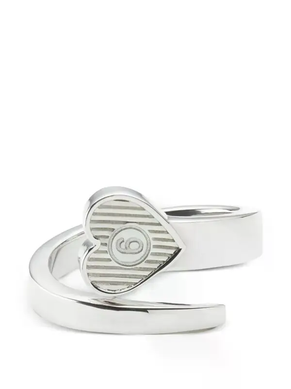MAISON MARGIELA Arrow Heart Open Ring - Silver