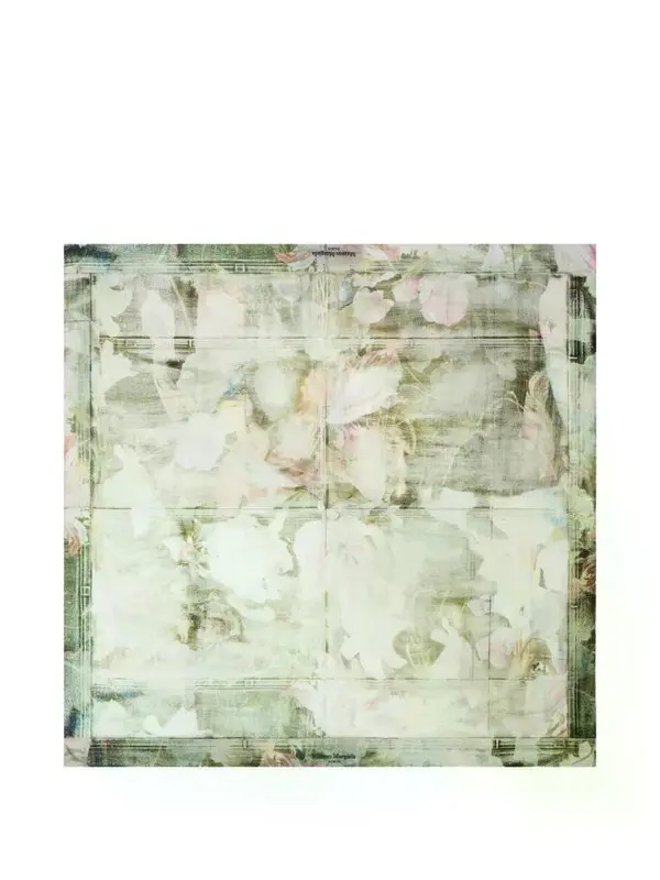 MAISON MARGIELA Floral-print Scarf - Neutrals