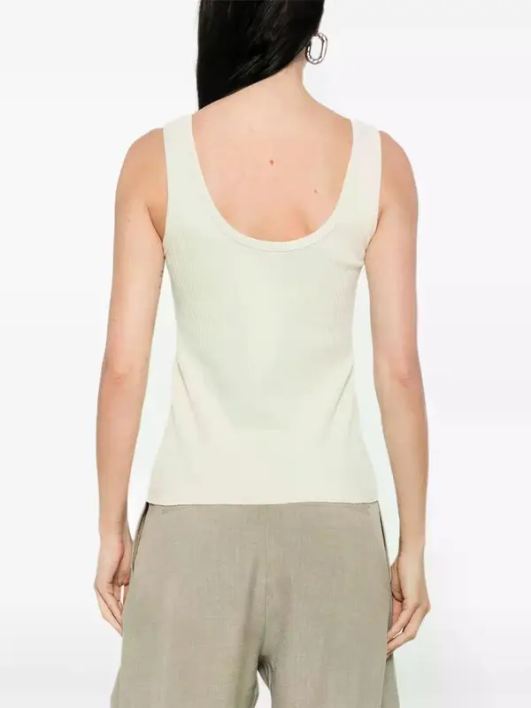 Vince Ribbed Button Tank