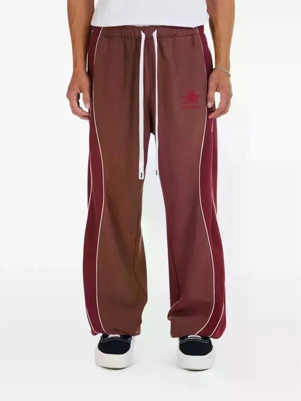 NAHMIAS Ollie Colourblock Piped-detail Trousers - Red