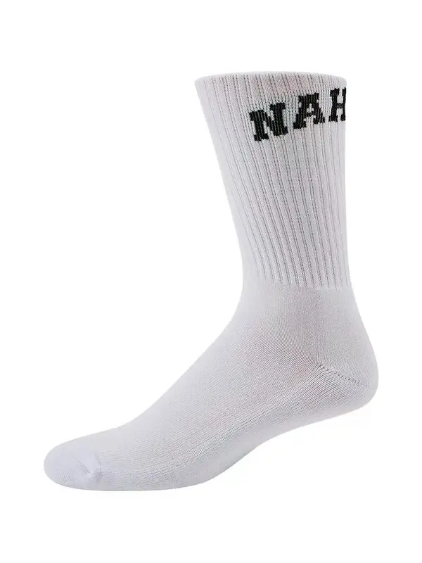 NAHMIAS Logo Socks - White