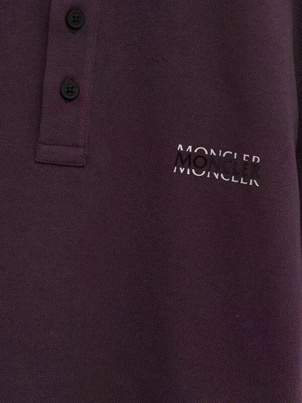 Moncler Logo Patch Polo Shirt - Purple