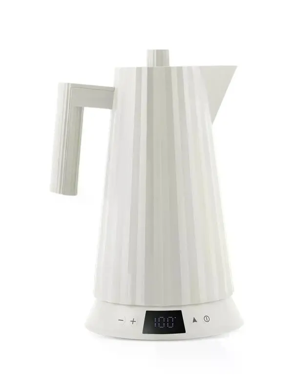 ALESSI Plissé Ribbed Electric Kettle - White