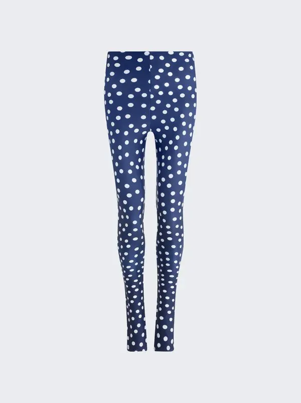 JEAN PAUL GAULTIER Polka-dot Lycra Leggings - Navy