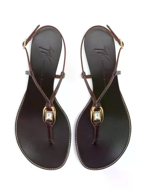 GIUSEPPE ZANOTTI Amhelia Wedge Sandals - Brown