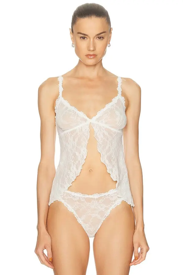 SKIMS Stretch Lace Babydoll Top - Marble