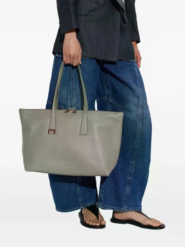 Furla Olivia Large Pebbled Tote - Grey