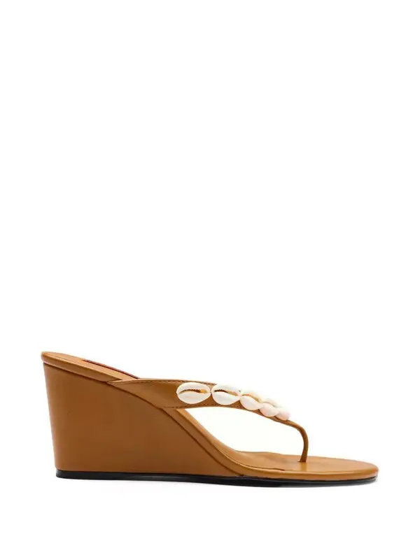 SIMONMILLER Soleil Round-toe Wedge Sandals - Brown