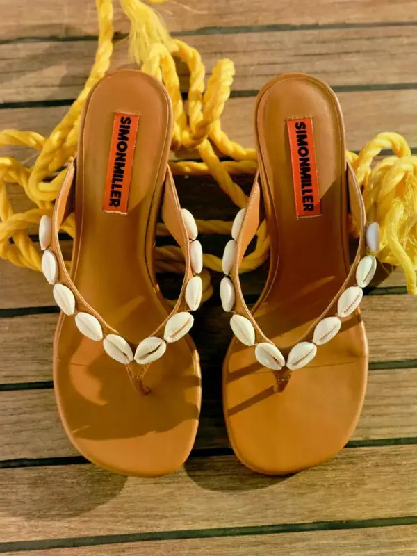 SIMONMILLER Soleil Round-toe Wedge Sandals - Brown