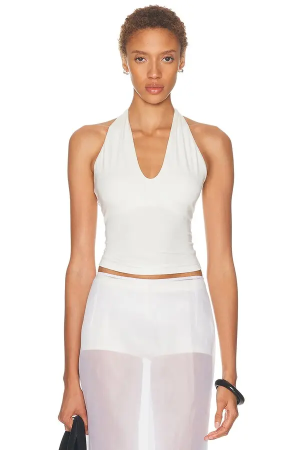 SKIMS Smooth Layers Halter Top - Egret