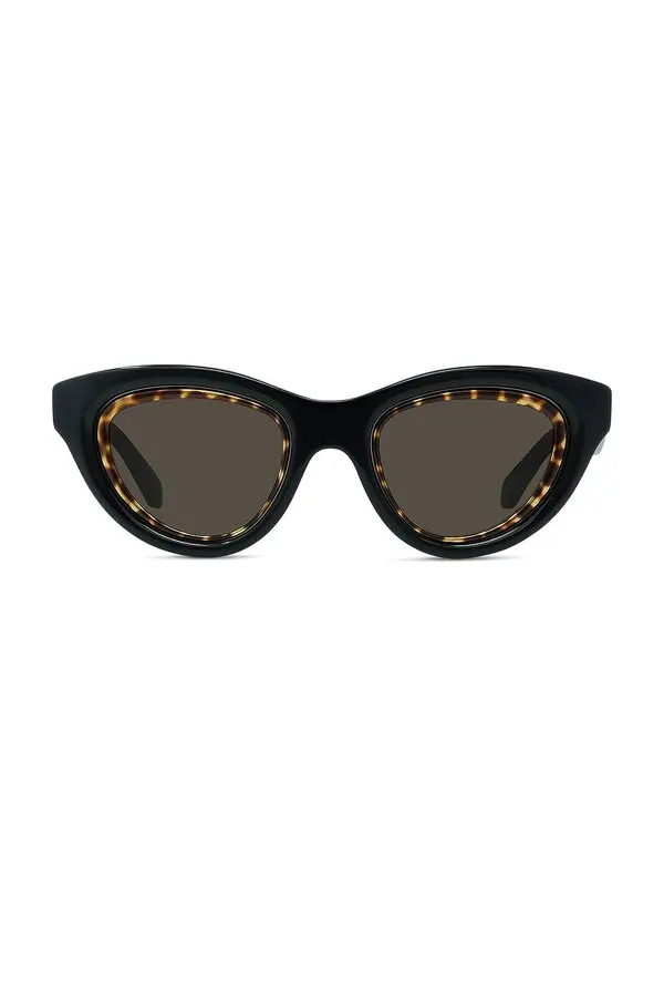 Loewe Cat Eye Sunglasses - Shiny Black & Brown