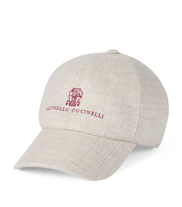 Brunello Cucinelli Silk, Linen And Wool Baseball Cap - Brown