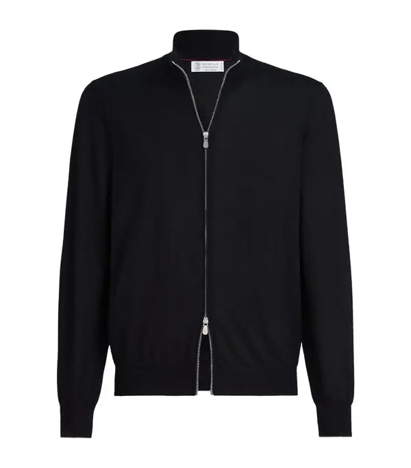 Brunello Cucinelli Cashmere-silk Cardigan - Black