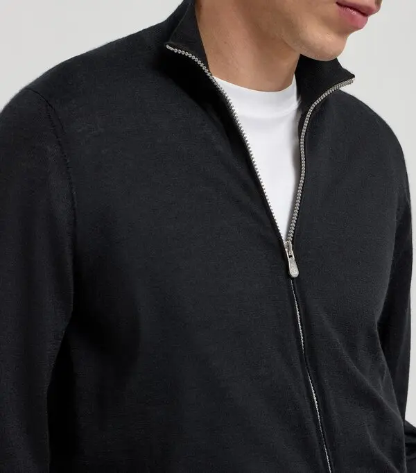 Brunello Cucinelli Cashmere-silk Cardigan - Black