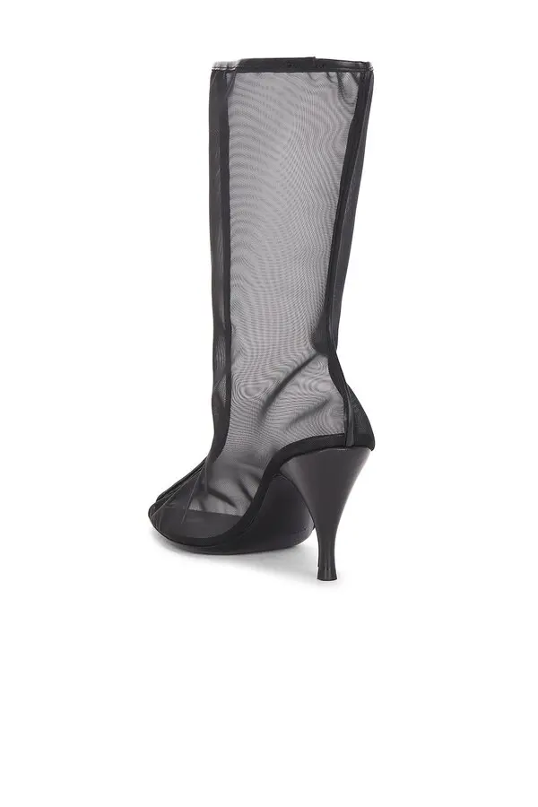 HERBERT LEVINE Drawing A Blank Mesh Bootie - Black