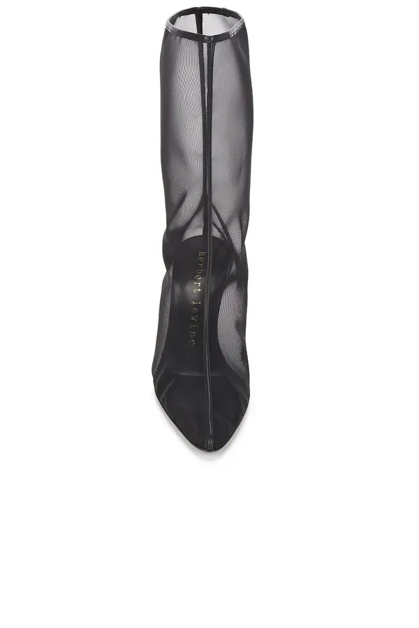 HERBERT LEVINE Drawing A Blank Mesh Bootie - Black