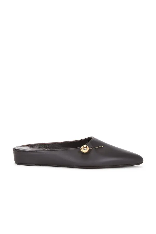 HERBERT LEVINE Sleep On It Vitellino Flat Mule - Dark Brown