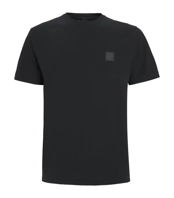 Stone Island Cotton Logo T-shirt - Black