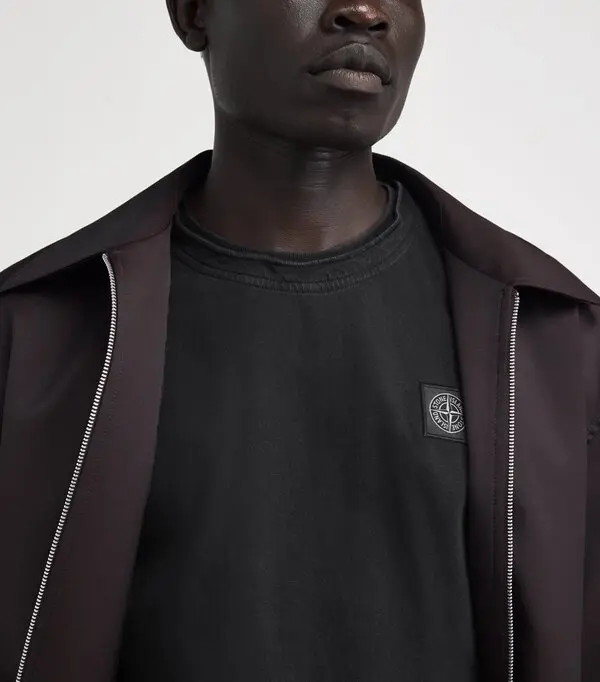 Stone Island Cotton Logo T-shirt - Black