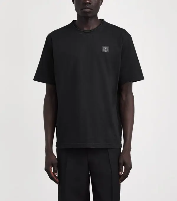 Stone Island Cotton Logo T-shirt - Black