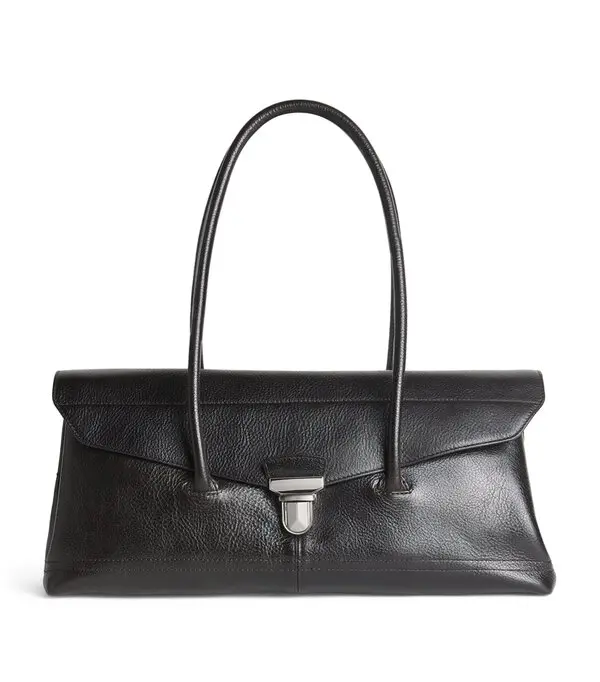 LEMAIRE Leather Gear Shoulder Bag - Brown