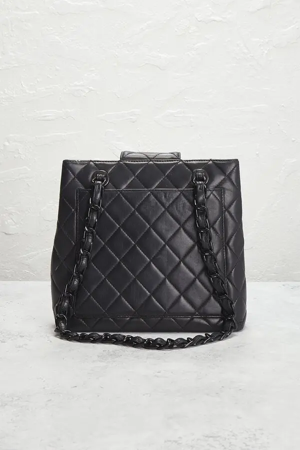 Chanel Lambskin Flap Tote Bag