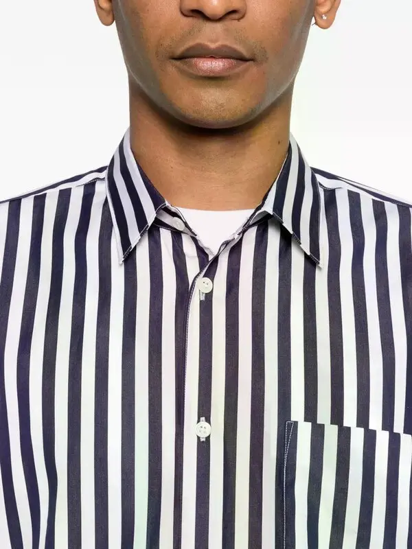 Comme Des Garçons Striped Shirt With Pocket