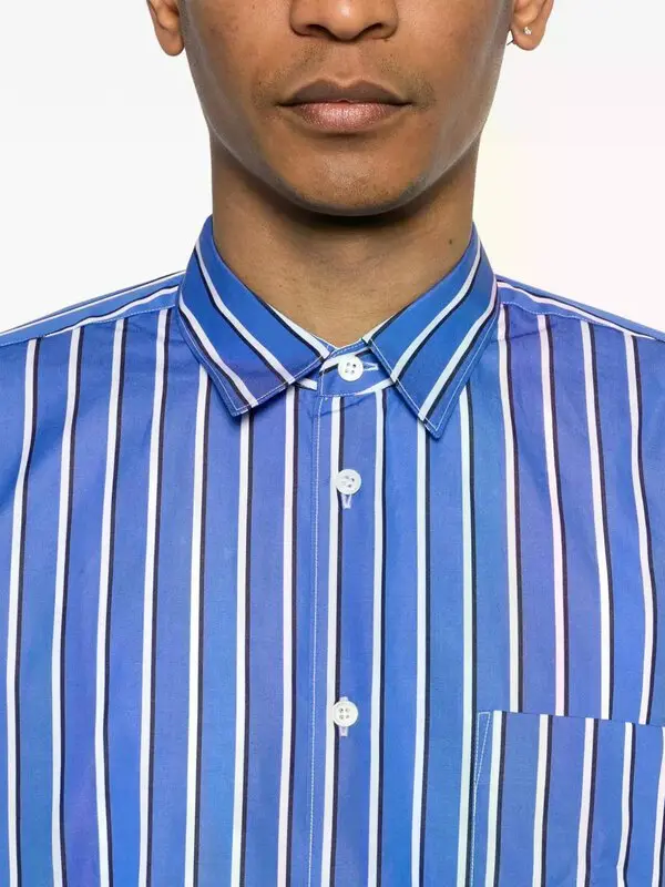 Comme Des Garçons Striped Pocket Shirt