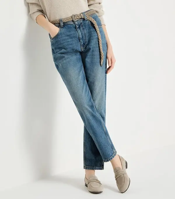 Brunello Cucinelli Authentic Cotton Straight Jeans - Blue