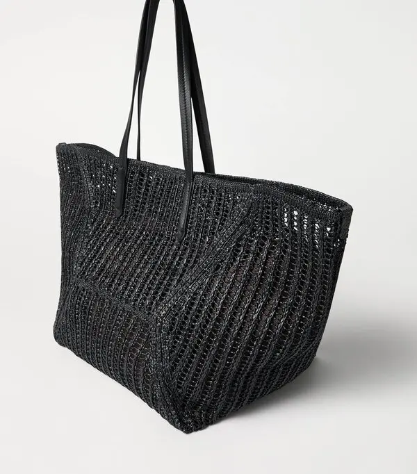 Brunello Cucinelli Techno Raffia Bc Duo Tote Bag - Black