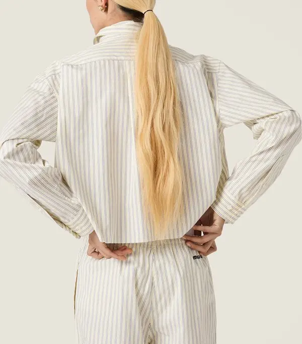 Miu Miu Striped Long-sleeve Shirt