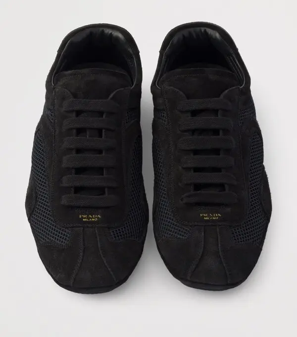 Prada Suede Montecarlo Re-edition 2005 Sneakers - Black