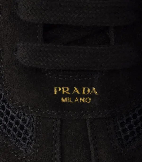 Prada Suede Montecarlo Re-edition 2005 Sneakers - Black