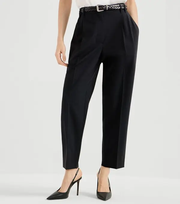 Brunello Cucinelli Virgin Wool-blend Slouchy Trousers