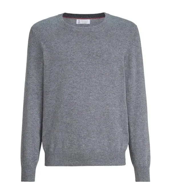 Brunello Cucinelli Cashmere Crew Neck Sweater - Grey