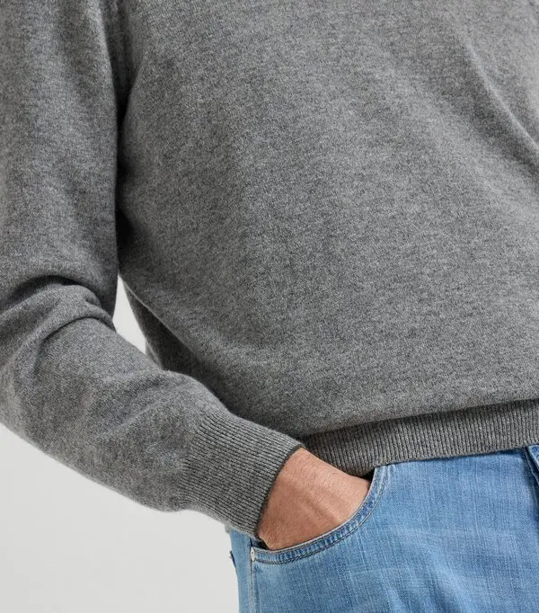 Brunello Cucinelli Cashmere Crew Neck Sweater - Grey