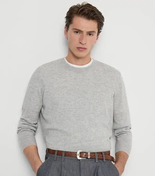 Brunello Cucinelli Cashmere Crew-neck Sweater - Grey