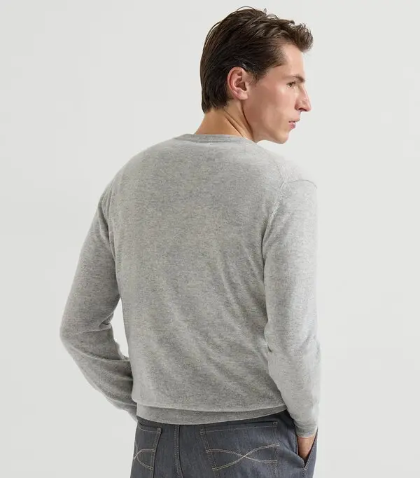 Brunello Cucinelli Cashmere Crew-neck Sweater - Grey