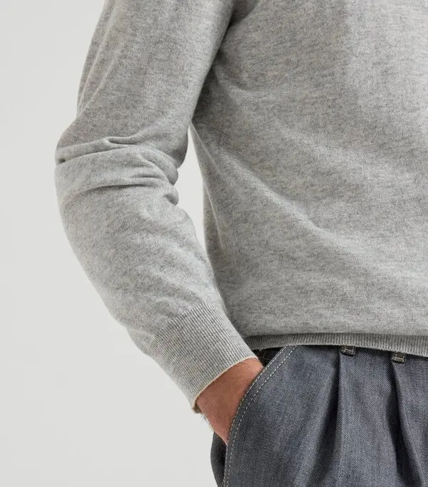 Brunello Cucinelli Cashmere Crew-neck Sweater - Grey