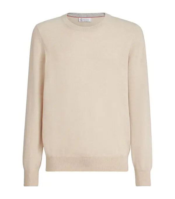 Brunello Cucinelli Cashmere Crew-neck Sweater - Beige