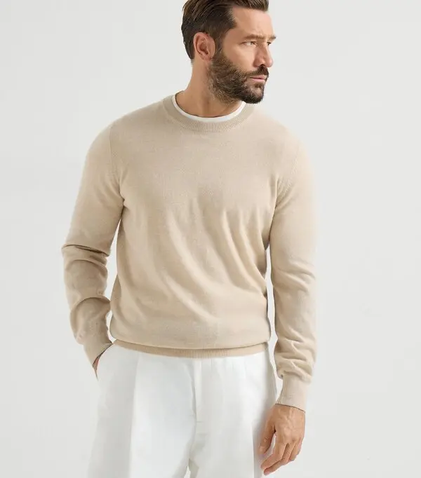 Brunello Cucinelli Cashmere Crew-neck Sweater - Beige