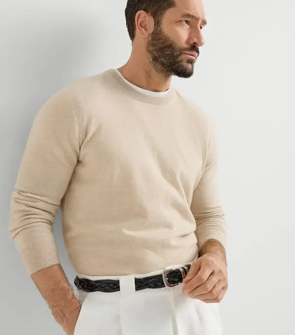 Brunello Cucinelli Cashmere Crew-neck Sweater - Beige