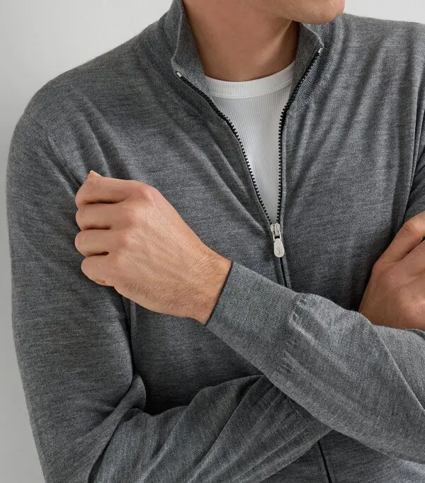 Brunello Cucinelli Cashmere-silk Cardigan - Grey